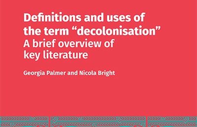 Defns & uses of the term “decolonisation” - CAMD